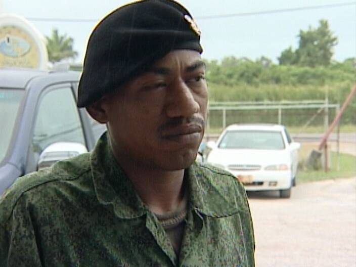 B.D.F. and Police officer rumble | News 5 Belize Archive