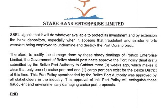 P.M. Briceño Says G.O.B. will Remain Out of Stake Bank/Portico Issue ...