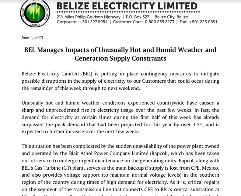 B.E.L Records Unprecedented Rise in Electricity Usage over the Past Few ...